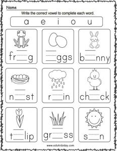 FREE Spring Printable Worksheets for Kindergarten - Edukidsday.com