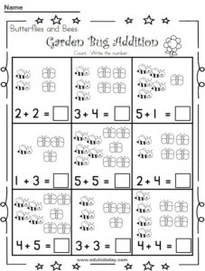Free Printable Addition 1 Digit Worksheets - Edukidsday.com