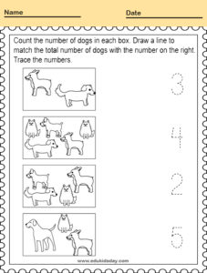 Printable Counting Worksheet for Kindergarten – Math Worksheet for Kids ...