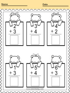 Free Printable Kindergarten Math Worksheets – Practice Adding and ...